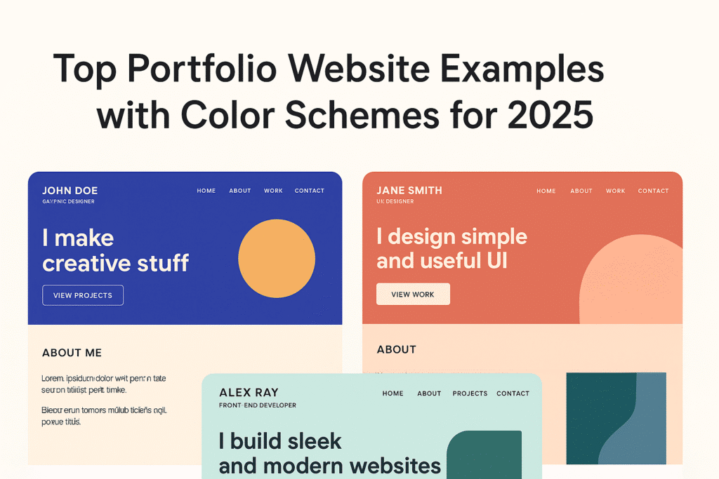 Top Portfolio Website Examples With Color Schemes For 2025