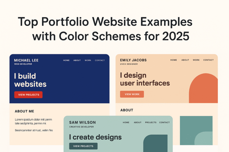 Top Portfolio Website Examples With Color Schemes For 2025
